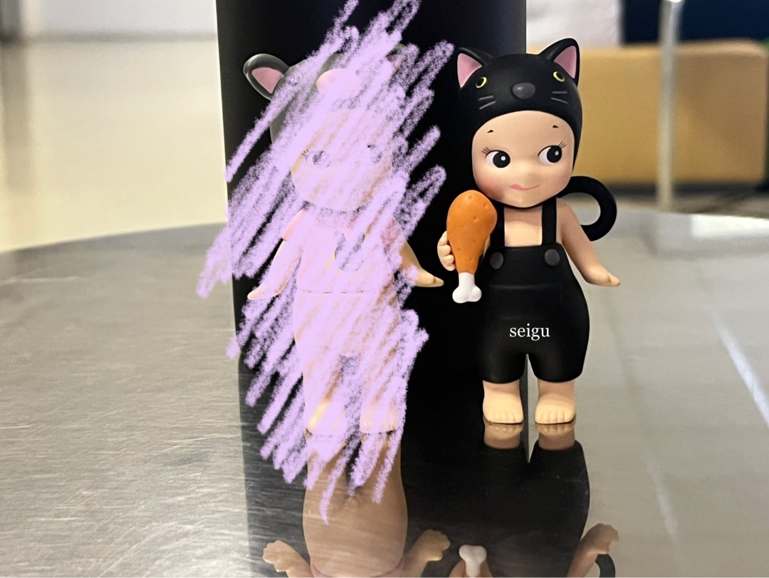 sonny angel cat's life - black cat with chicken, Hobbies & Toys ...