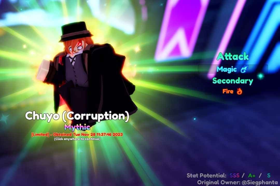 SSS dmg Chuyo evo (Anime Adventures/AA), Video Gaming, Gaming ...