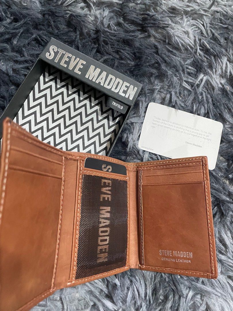 Steve Madden Tri Fold Mens wallet, Men's Fashion, Watches & Accessories ...