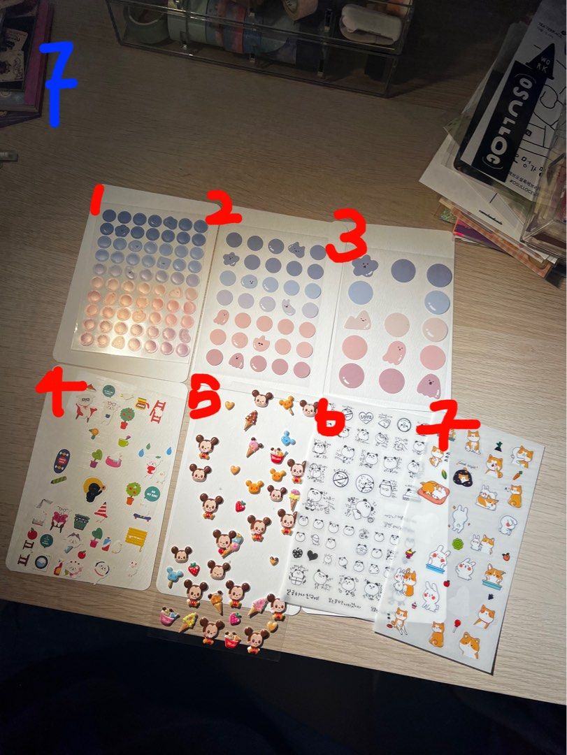 Stickers (photocard, sanrio, sanx, studio ghibli, disney, mw seals ...