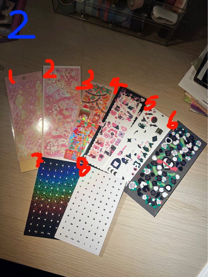 Stickers (photocard, sanrio, sanx, studio ghibli, disney, mw seals ...
