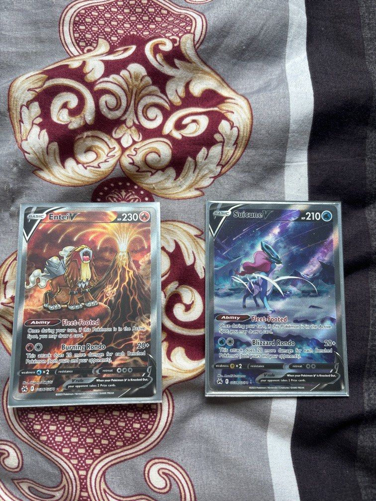 Suicune and Entei V alt art, Hobbies & Toys, Memorabilia & Collectibles ...
