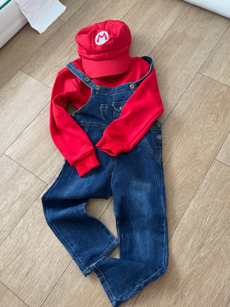 Super Mario Outfits, Babies & Kids, Babies & Kids Fashion on Carousell