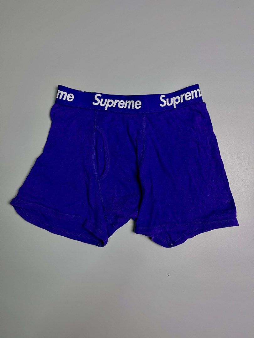 Supreme boxer (violet), Men's Fashion, Bottoms, Underwear on Carousell