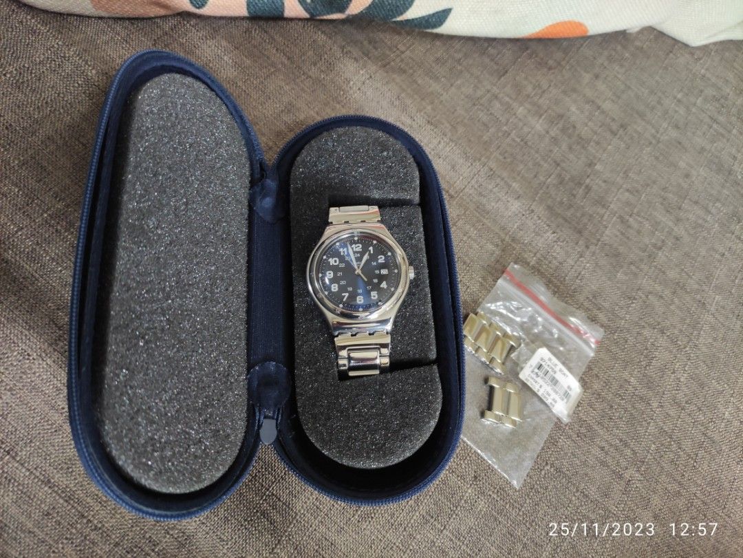 Swatch blue boat swiss made quartz watch, Men's Fashion, Watches ...