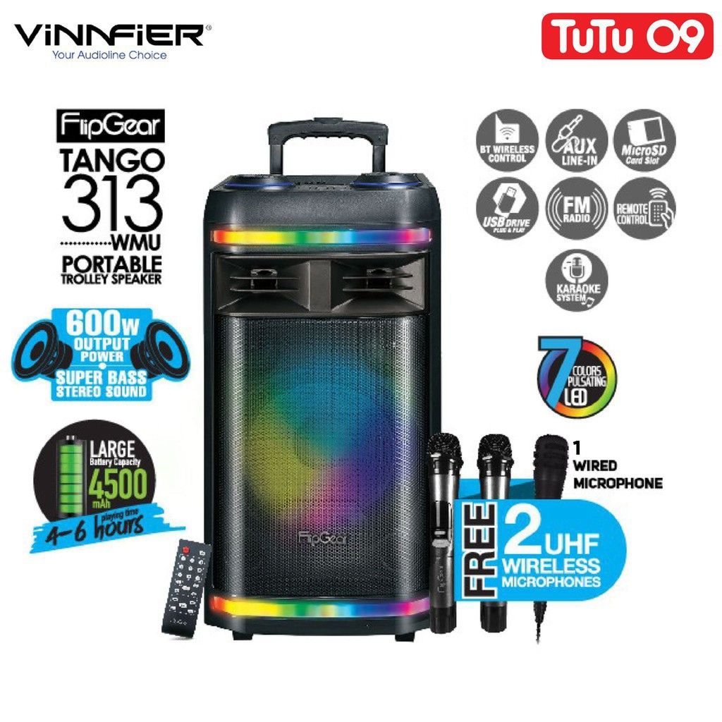 Tango 313 speaker with karaoke set, Audio, Soundbars, Speakers ...