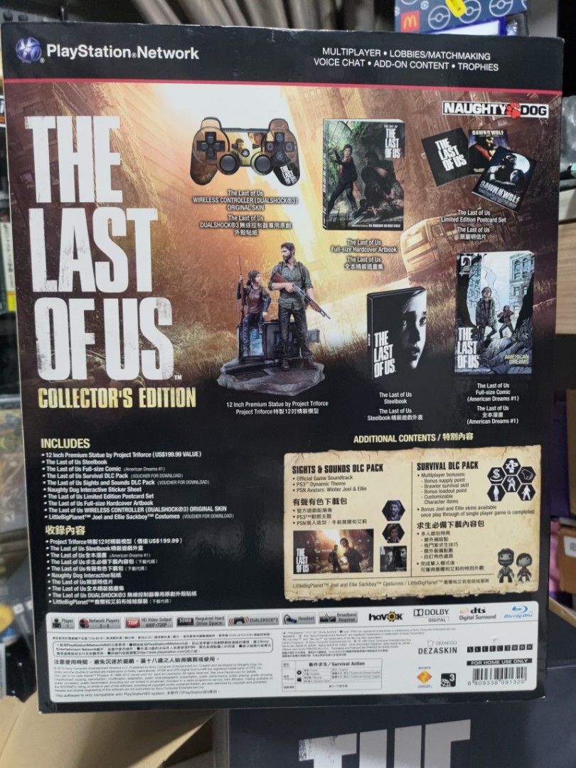 The Last Of Us Collector's Edition Sony PlayStation 3 PS3 Game, Video ...