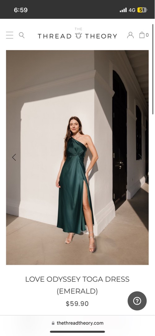 Thread theory LOVE ODYSSEY TOGA DRESS (EMERALD), Women's Fashion, Dresses & Sets, Evening ...