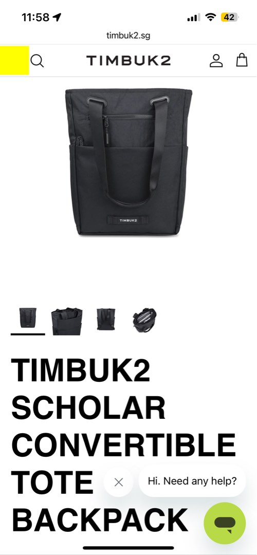 TIMBUK2 SCHOLAR CONVERTIBLE TOTE BACKPACK, Men's Fashion, Bags, Backpacks on Carousell