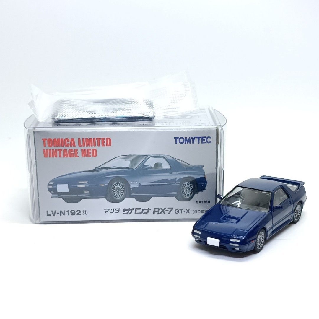 Tomytec LV-N192g Mazda Savanna RX-7 GT-X Blue Year 1990 Tomica Limited ...