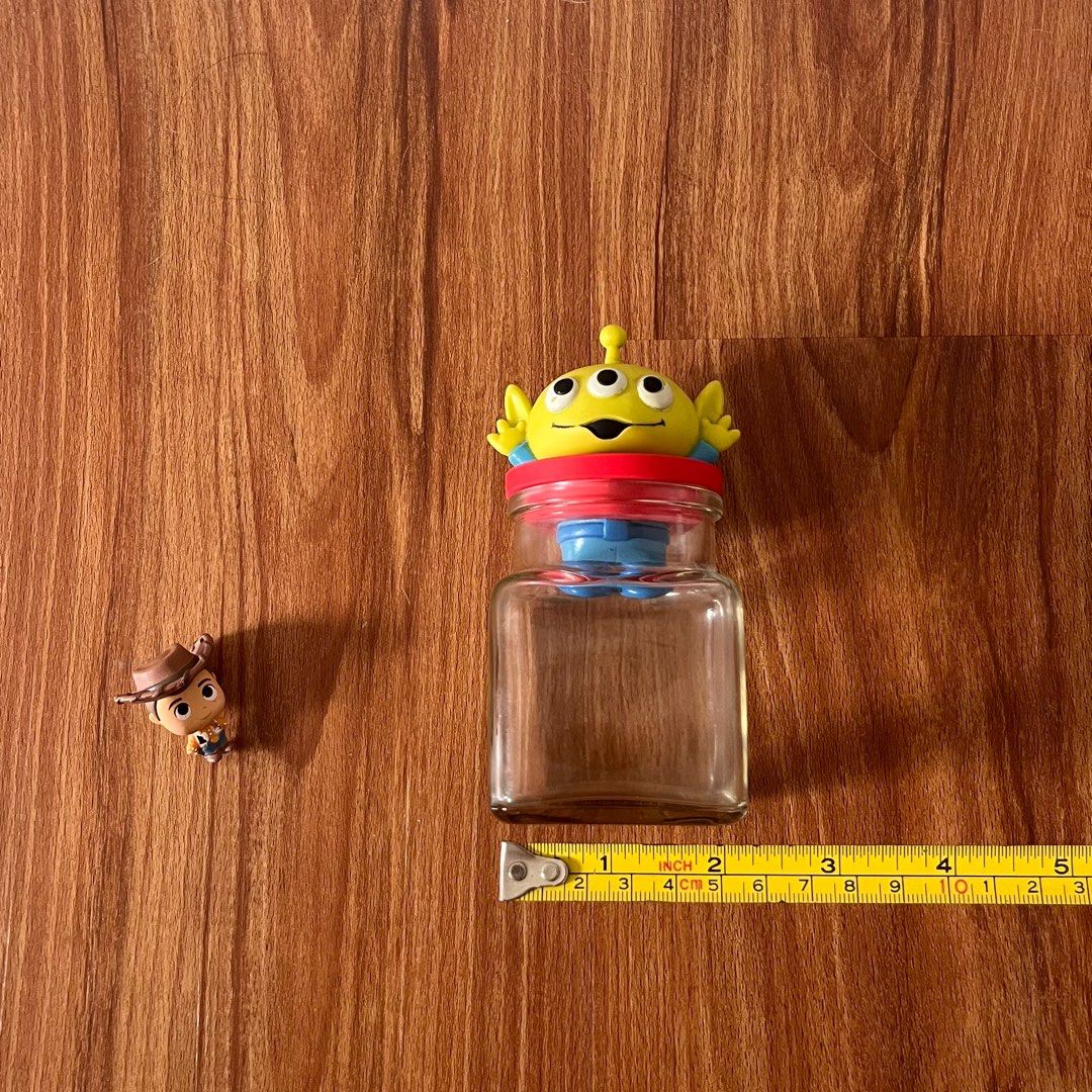 Toy Story Woody Figurine & Alien Glass Container, Hobbies & Toys ...