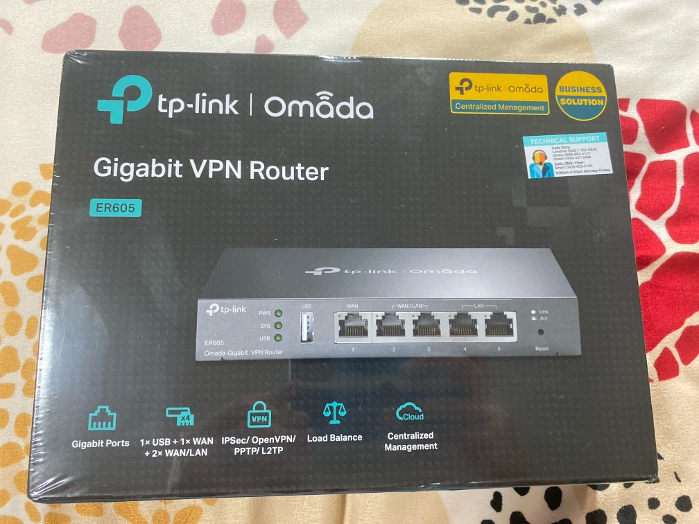 TP Link Omada Gigabit VPN router ER605, Computers & Tech, Parts ...
