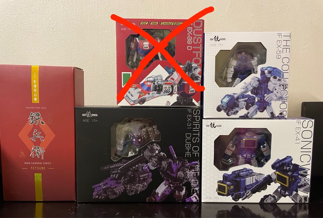 Transformers Iron Factory Tarn Dustfog Soundwave Ironhide Pipe 8cm-10cm ...