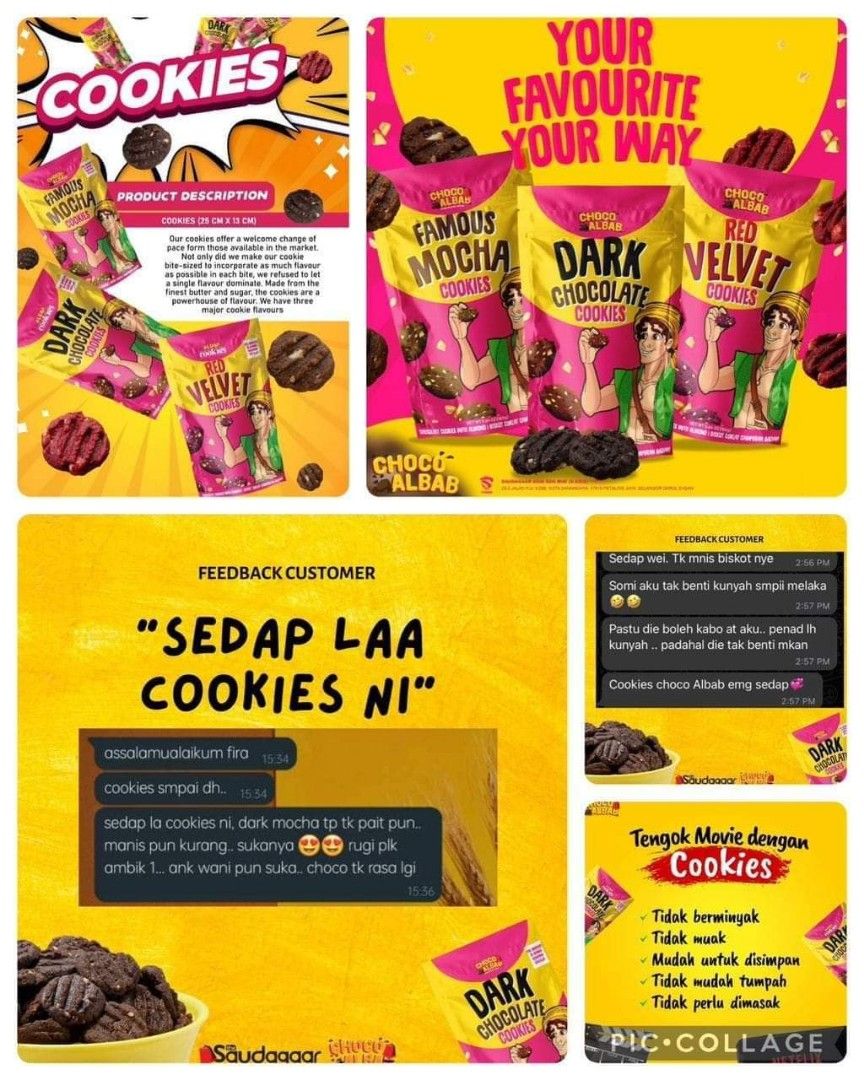 Trio Cookies Choco Albab, Food & Drinks, Other Food & Drinks on Carousell