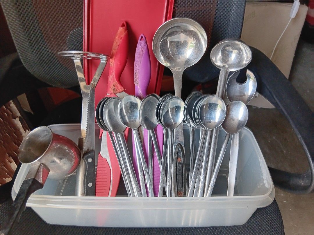 Tupperware and stainless utensils, Furniture & Home Living, Kitchenware ...