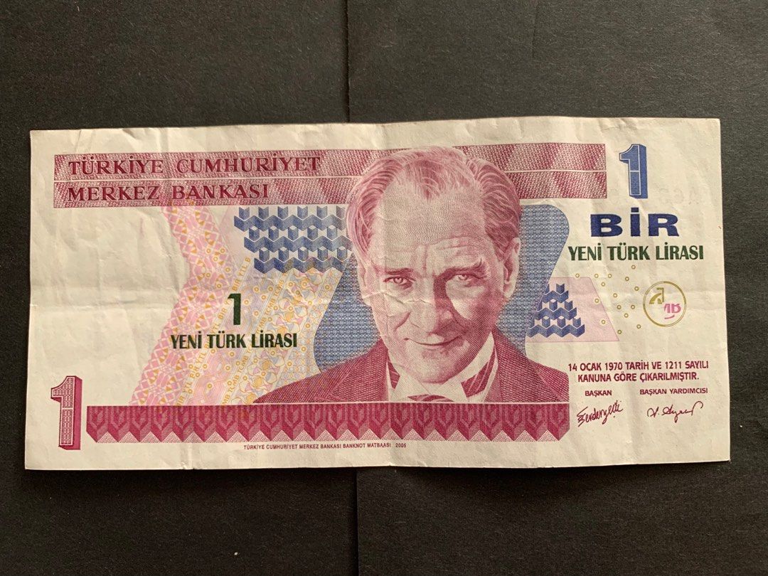 Turkey 1 Lira 2005 Banknote, Hobbies & Toys, Collectibles & Memorabilia ...