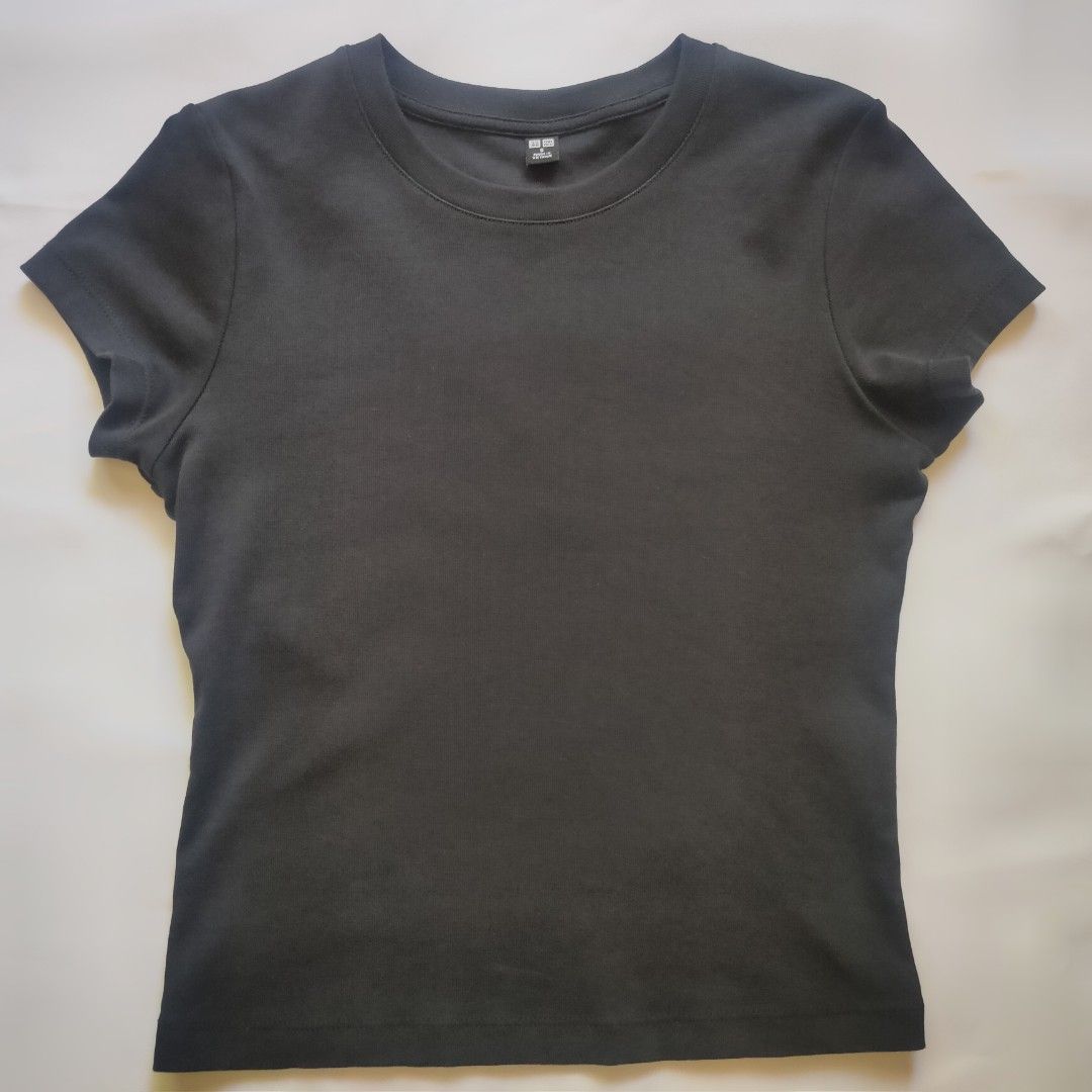 Uniqlo Black Mini Short Sleeve Top, Women's Fashion, Tops, Shirts on ...