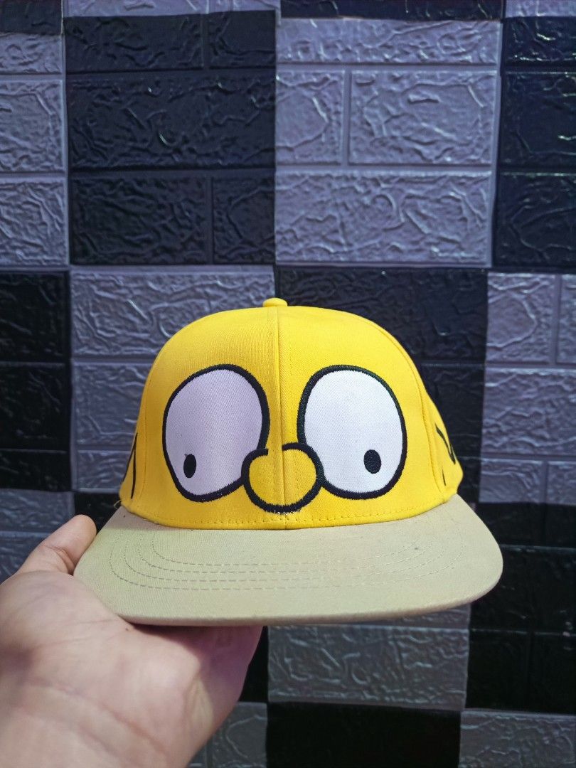 UNIVERSAL STUDIO SIMPSON BIG HOMER FACE FITTED HAT S-M, Men's Fashion ...