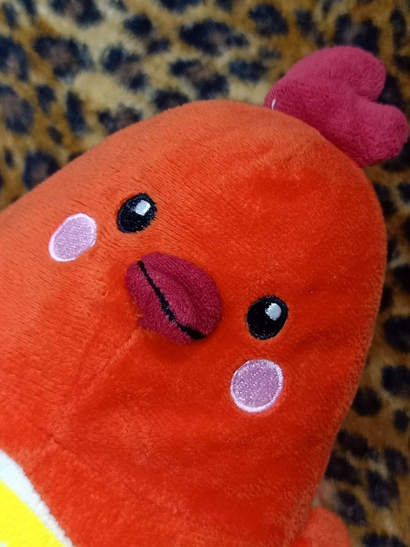 VERY CUTE RED CHICKEN COMFORT PLUSH TOY, Hobbies & Toys, Toys & Games ...