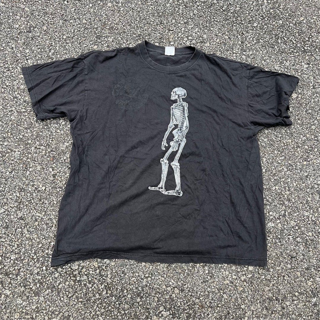 Vintage Faded Skeleton Tee, Men's Fashion, Tops & Sets, Tshirts & Polo ...