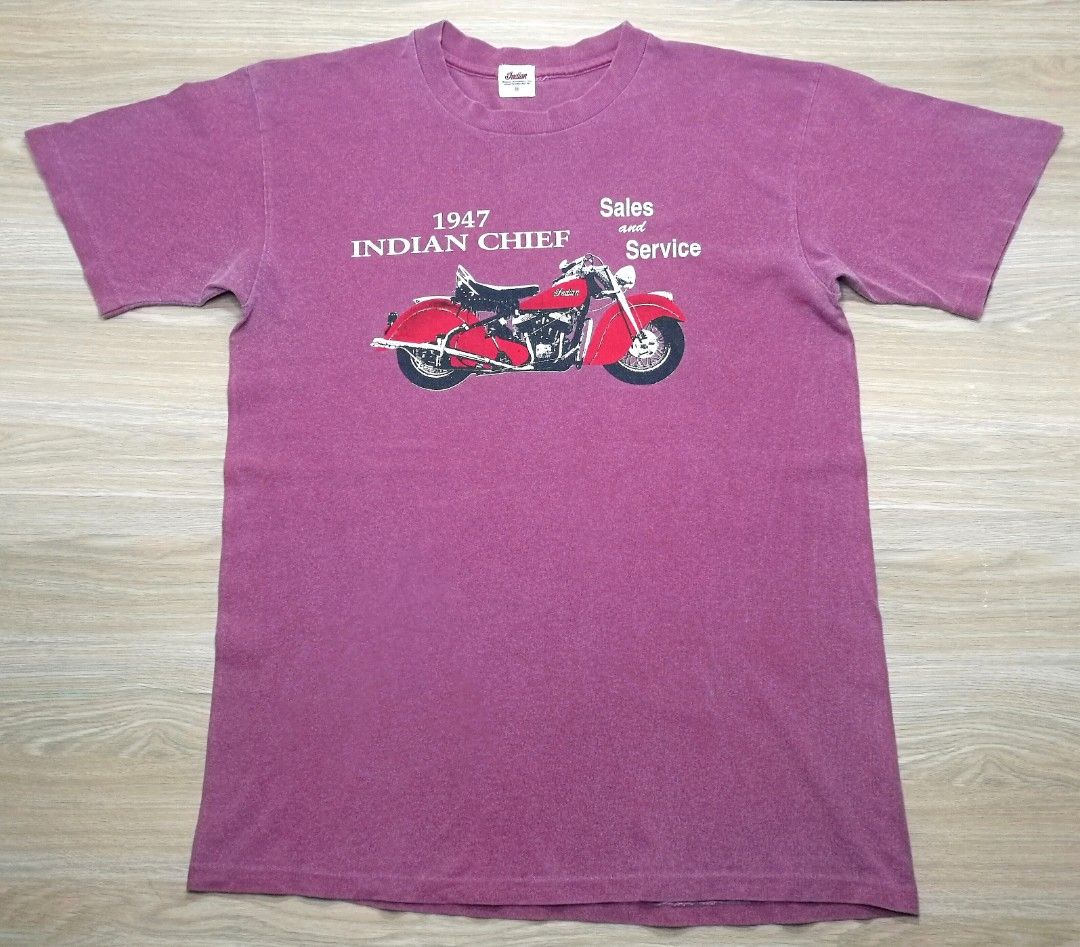 Vintage Indian Motorcycle 1947 Indian Chief tee, Men's Fashion, Tops ...