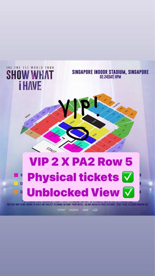 [VIP Seated] PA2 Row 5 IVE VIP Tickets, Tickets & Vouchers, Event ...