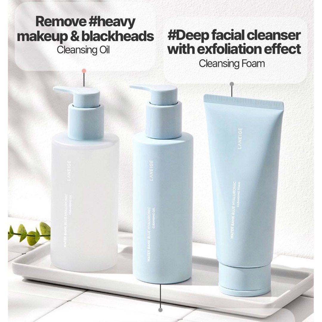 Water Bank Blue Hyaluronic Cleansing Foam, Beauty & Personal Care, Face ...