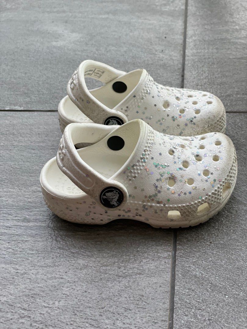 White Crocs, Babies & Kids, Babies & Kids Fashion on Carousell