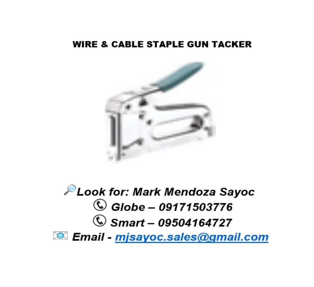 WIRE & CABLE STAPLE GUN TACKER, Commercial & Industrial, Construction ...