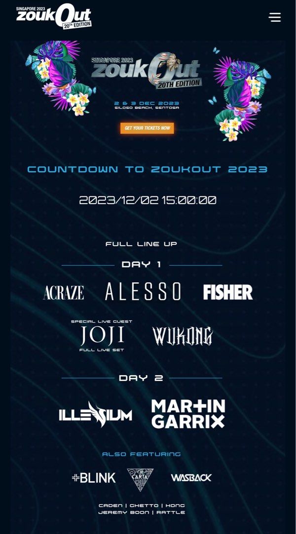 ZoukOut 2023 VIP Oasis tickets, Tickets & Vouchers, Event Tickets on ...