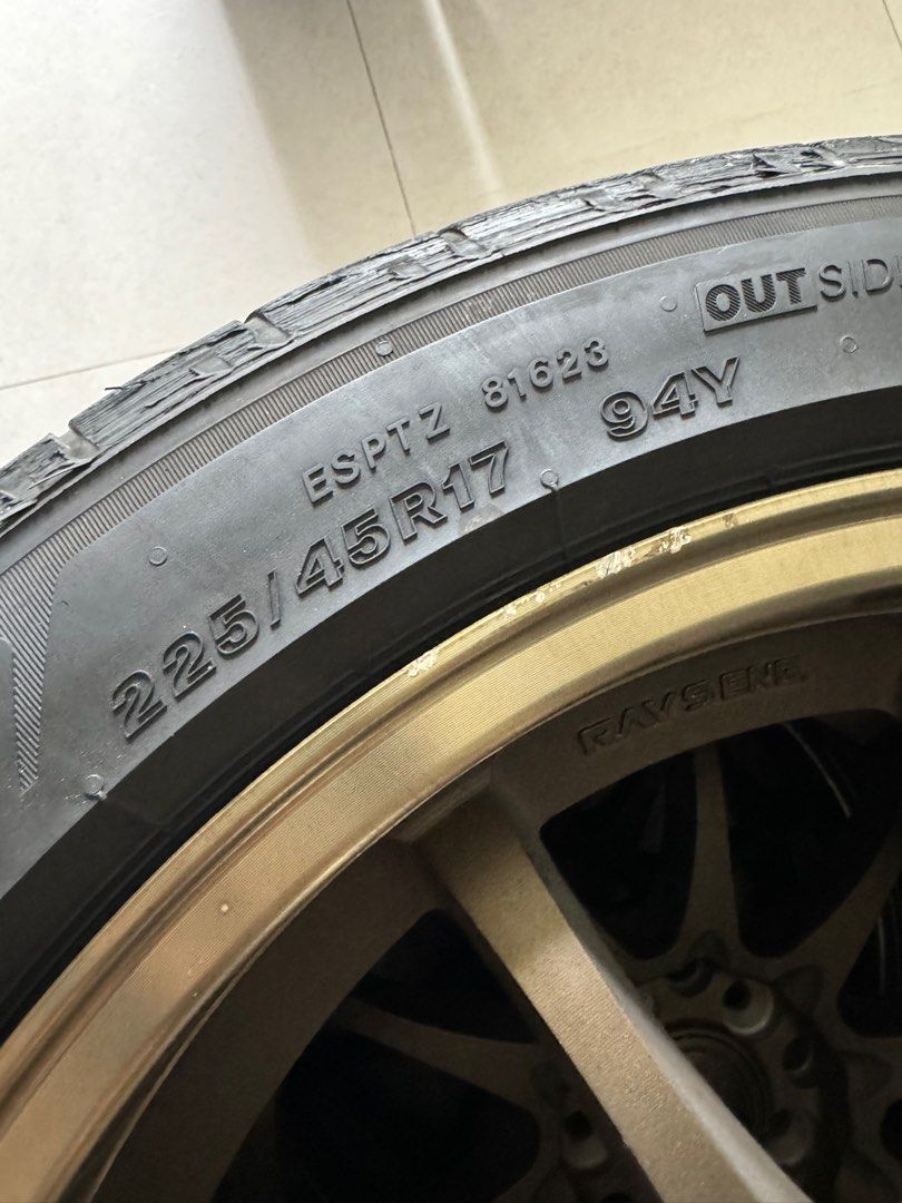 114.3x5 17 Inch Rims Rays Volk Racing CE28N 17x7.5 offset 43, Car ...
