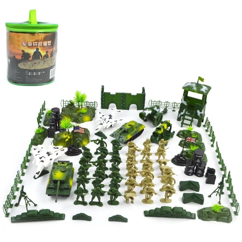 1 set Army Military Model Soldiers Action Figures Toy DIY Sandbox Game ...