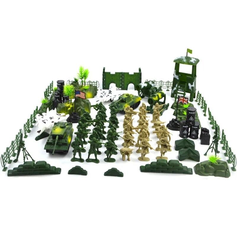 1 set Army Military Model Soldiers Action Figures Toy DIY Sandbox Game ...