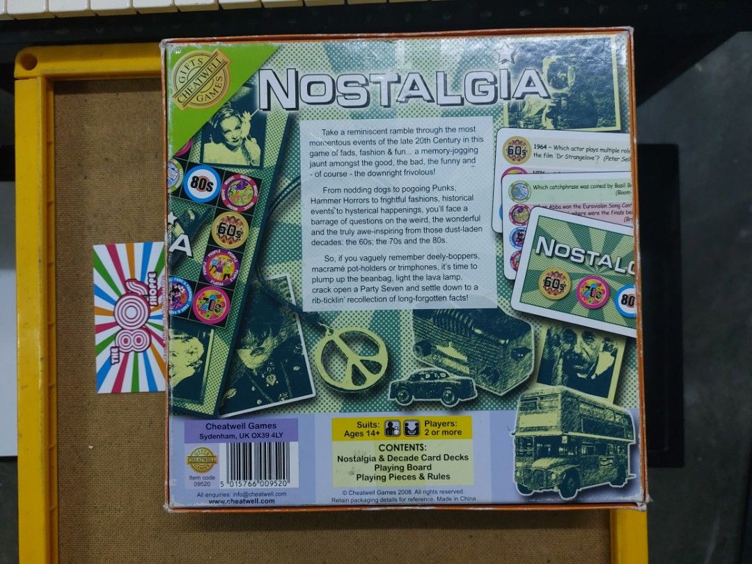 (2008) Nostalgia – The Game That Recalls The Past, Hobbies & Toys, Toys ...
