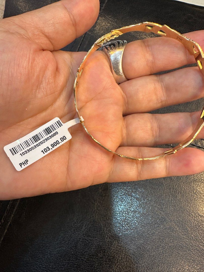 21K Saudi Gold Lazer Bangles, Women's Fashion, Jewelry & Organizers ...