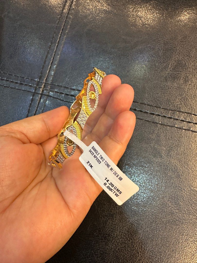 21K Saudi Gold Lazer Bangles, Women's Fashion, Jewelry & Organizers ...