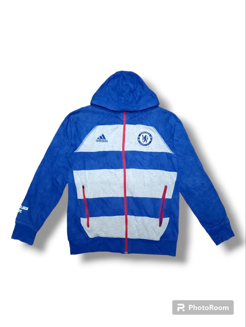 Adidas Chelsea Football Club Hoodie Jacket, Men's Fashion, Coats ...