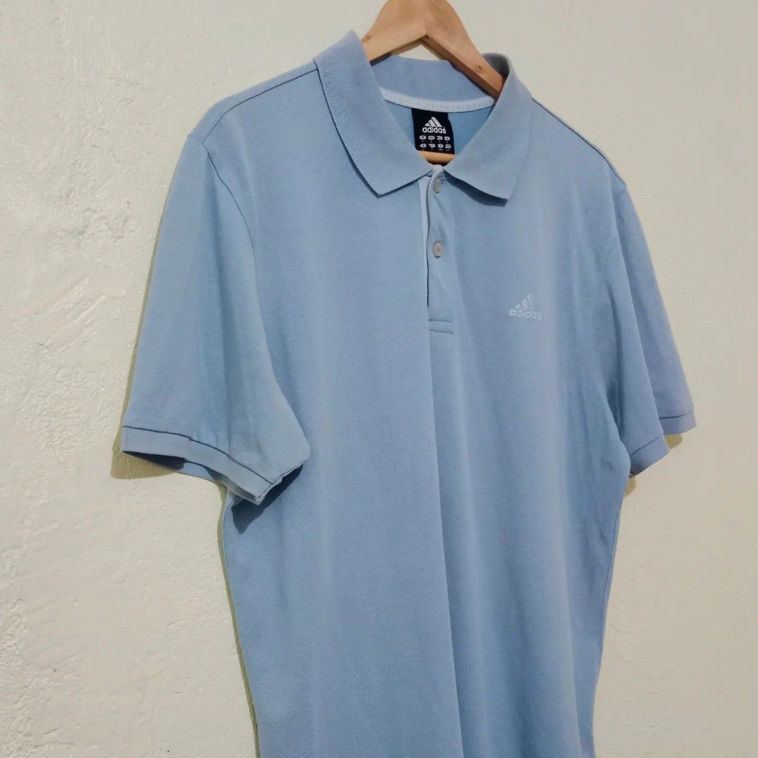 Adidas Powder Blue Polo Shirt, Men's Fashion, Tops & Sets, Tshirts ...