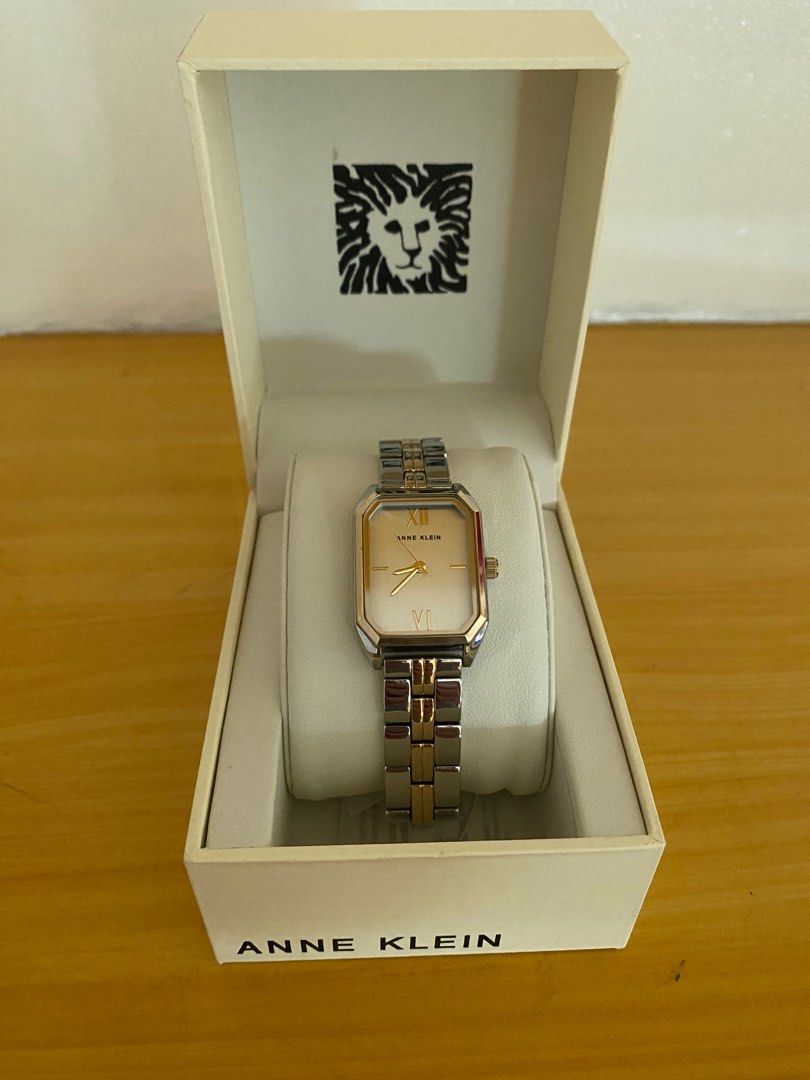 Anne Klein Two Tone Square Watch, Women's Fashion, Watches ...