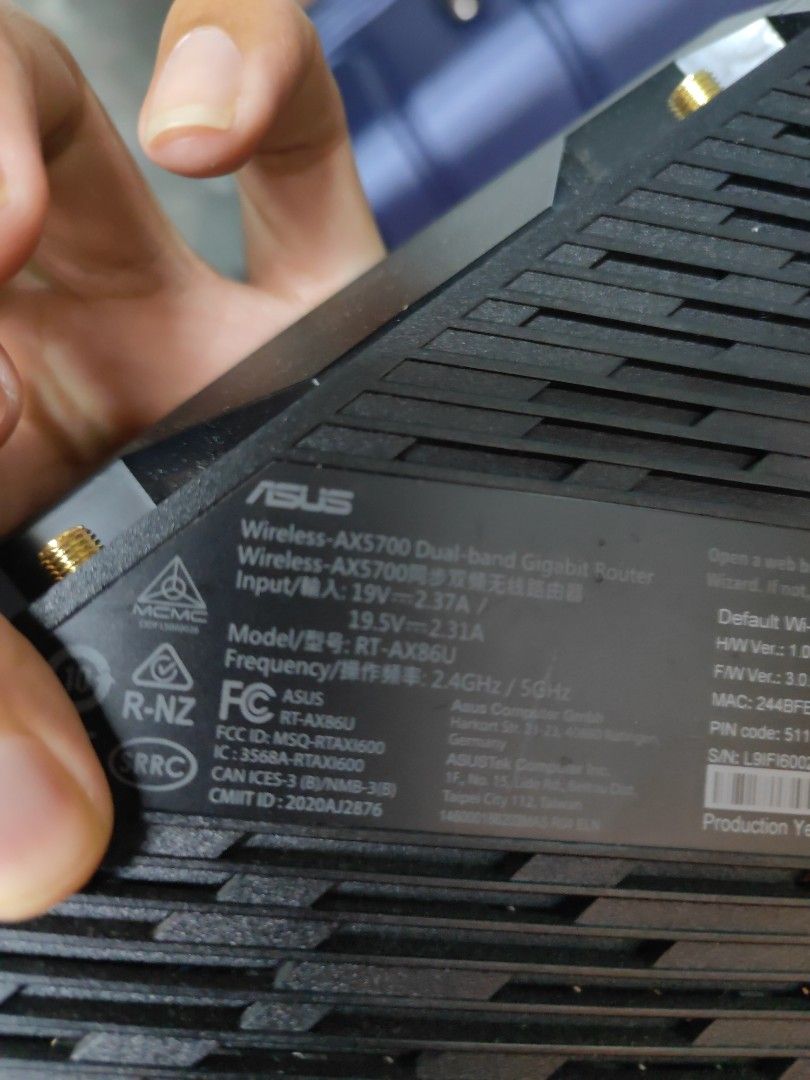 ASUS AX-86U Wi-Fi 6 ROUTER, Computers & Tech, Parts & Accessories ...