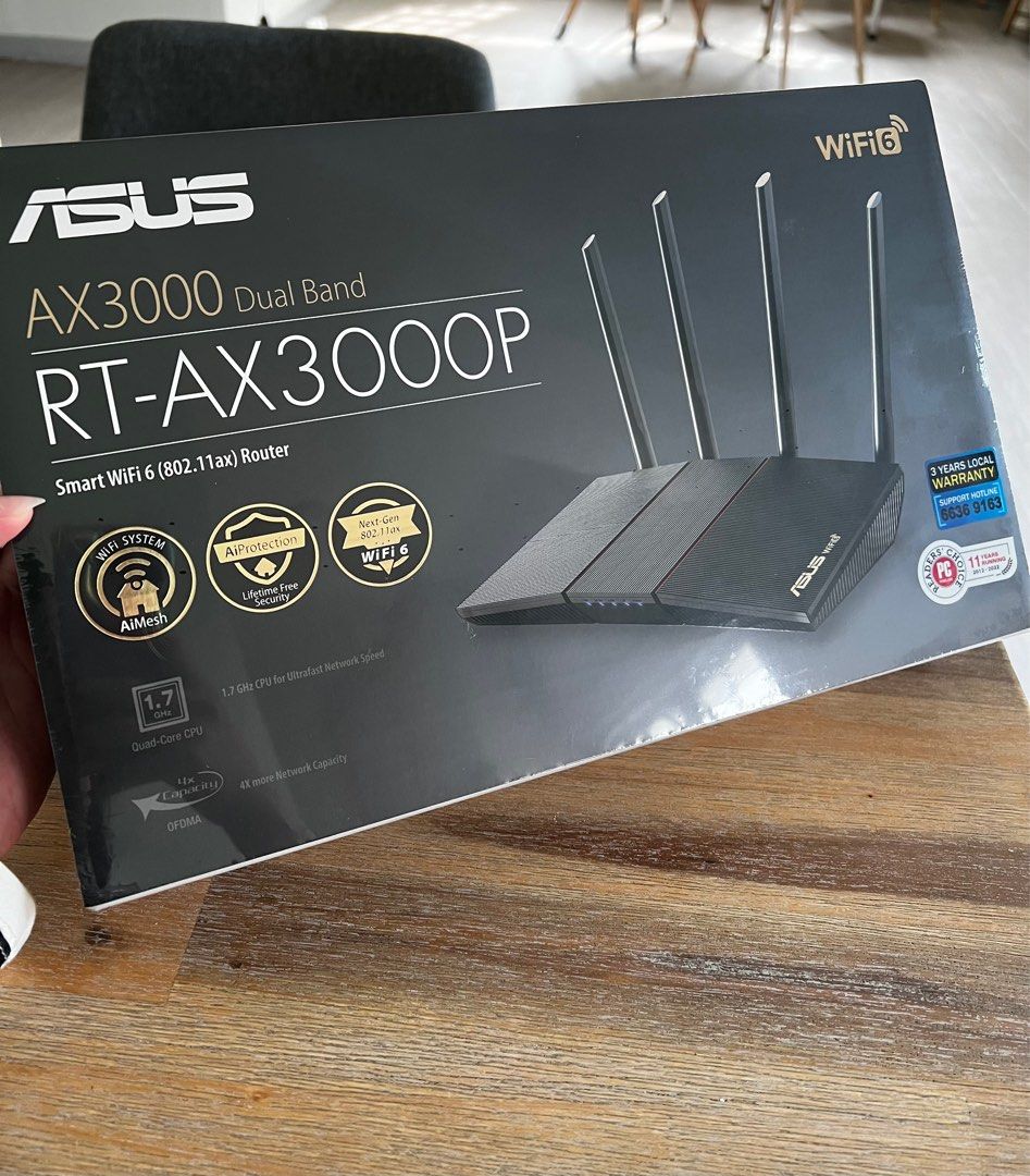 Asus RT-AX3000P Wifi 6 Router Next Gen Smart Dual Band Router ...