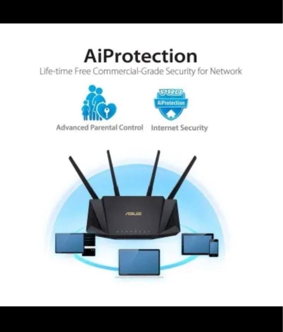 Asus RT-AX3000P Wifi 6 Router Next Gen Smart Dual Band Router ...