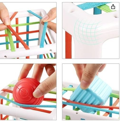 Baby Sensory Shape Sorter Blocks Toy - Activity Center Cube Bin ...