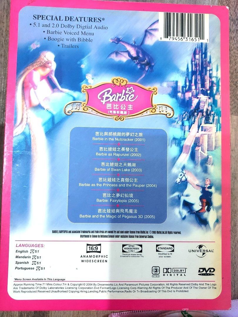 Barbie 6 DVDs Compilation, Hobbies & Toys, Music & Media, CDs & DVDs on ...