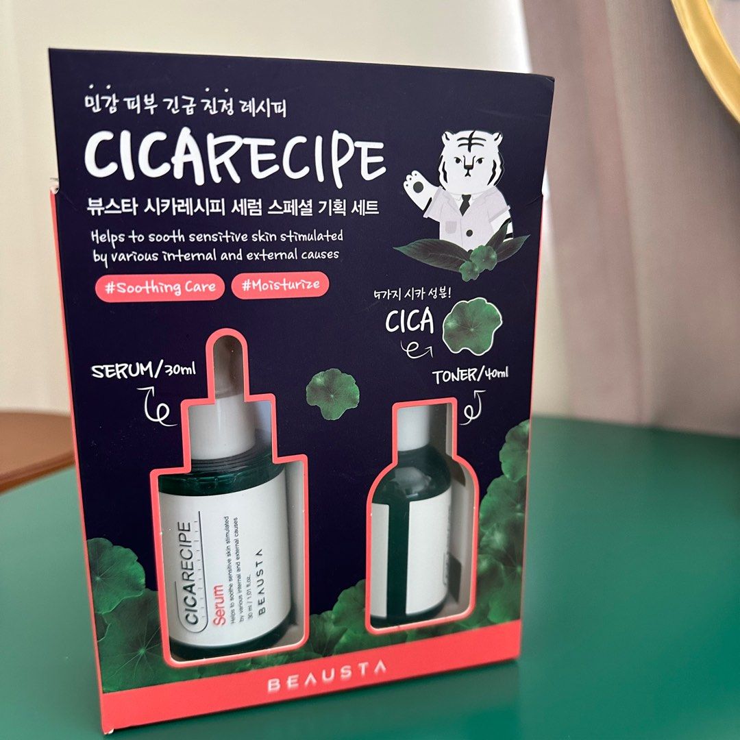 Beausta Cicarecipe Toner Serum Set, Beauty & Personal Care, Face, Face ...