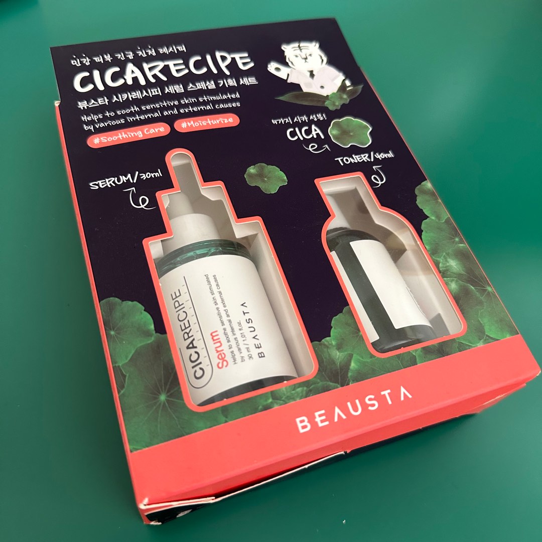 Beausta Cicarecipe Toner Serum Set, Beauty & Personal Care, Face, Face ...