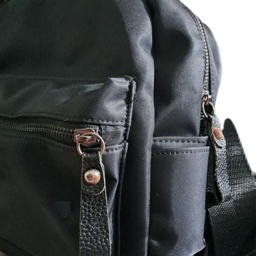 Black Nylon Mini backack, Women's Fashion, Bags & Wallets, Backpacks on ...