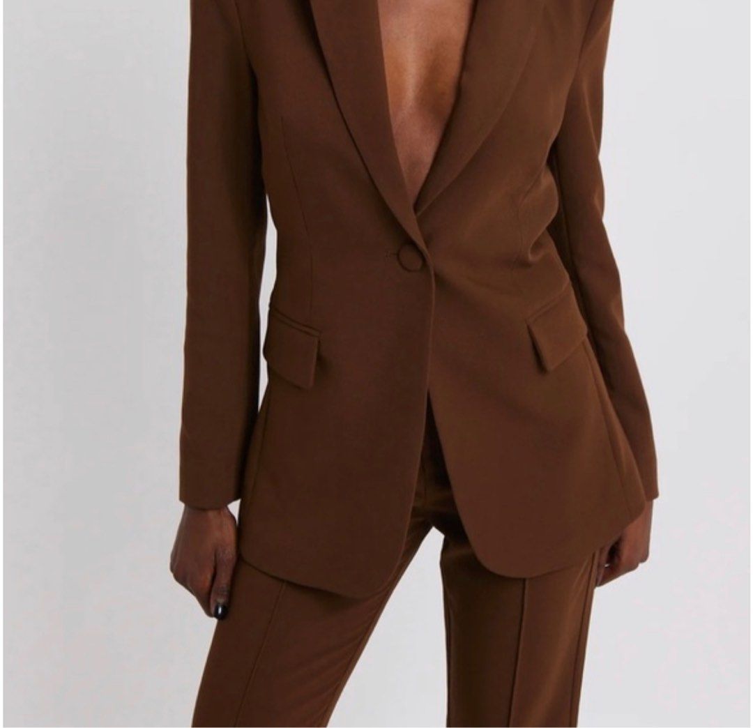 Boa. chocolate brown blazer, Women's Fashion, Coats, Jackets and ...