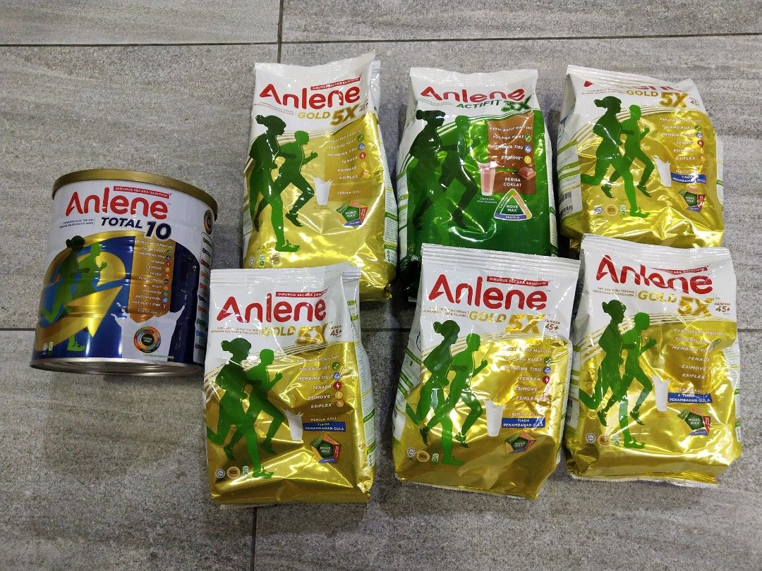Brand New Anlene Milk Powder Set of 7, Food & Drinks, Packaged ...