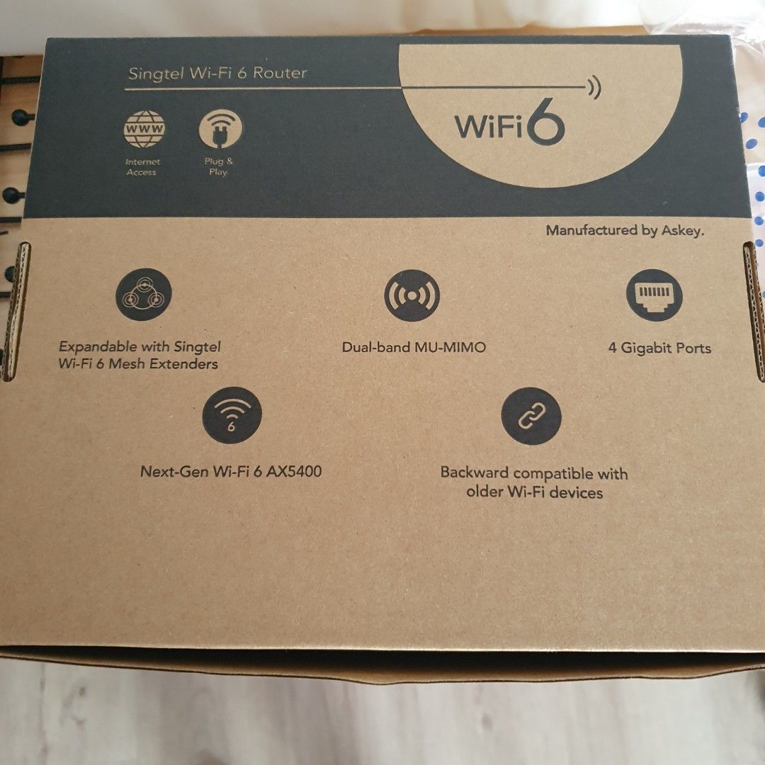 Brand New Singtel WiFi 6 router, Computers & Tech, Parts & Accessories ...